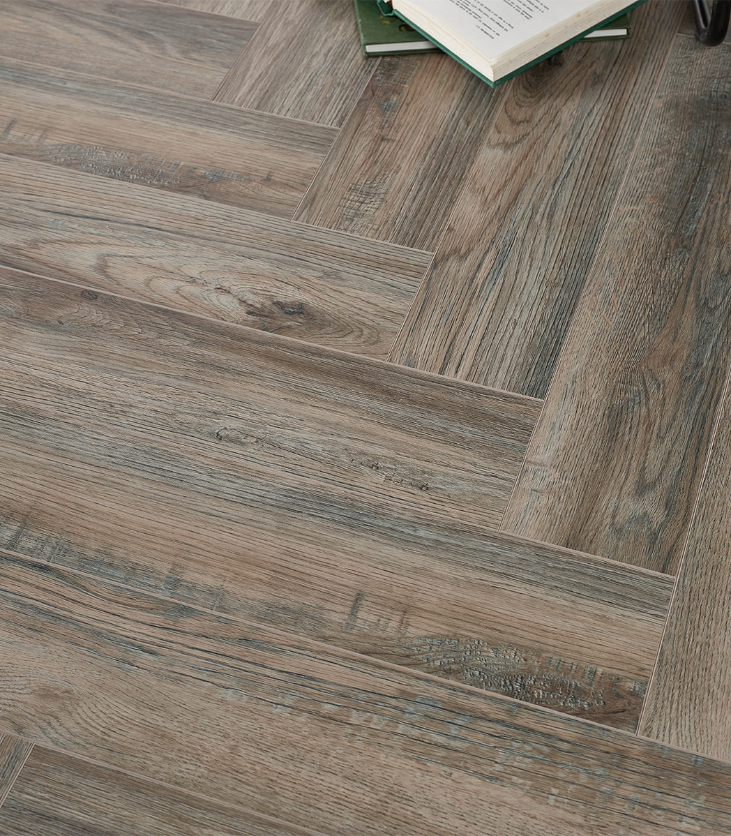 Cambridge Rustic Herringbone, 6mm - SPC LVT Click Flooring