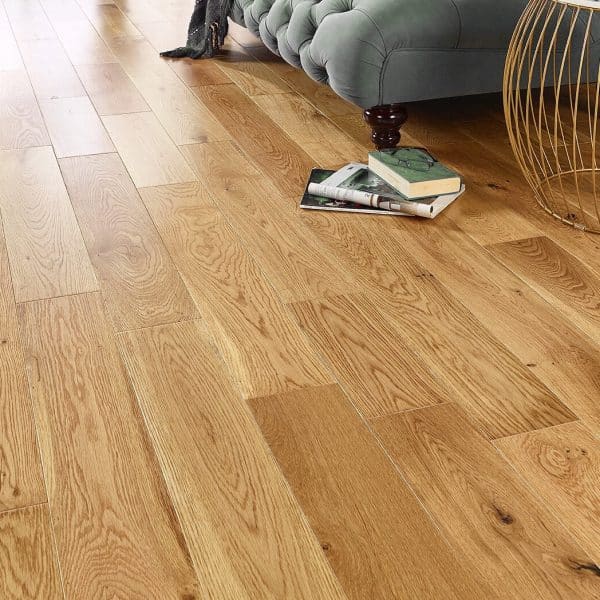 Classic Oak Plank, Brushed & Hard Wax Oiled - 150mm x 14mm Engineered ...