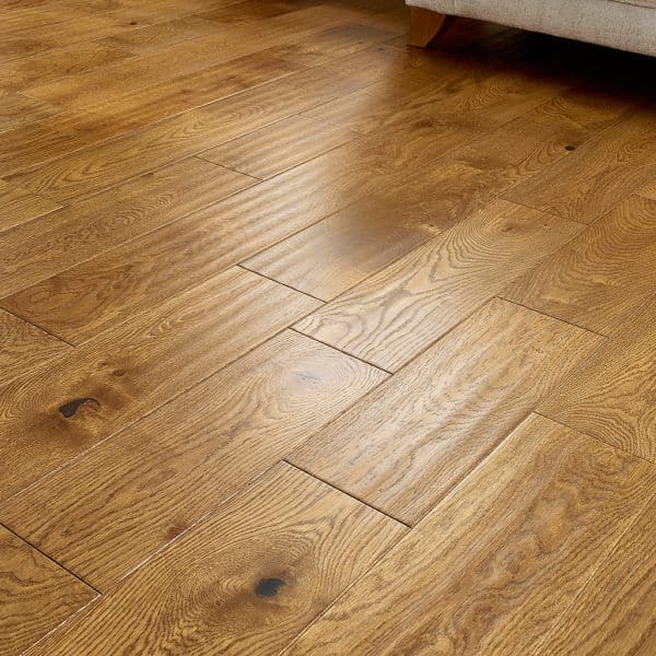 Cinnamon Oak Plank, Brushed & Lacquered - 125mm x 18mm Engineered Wood ...