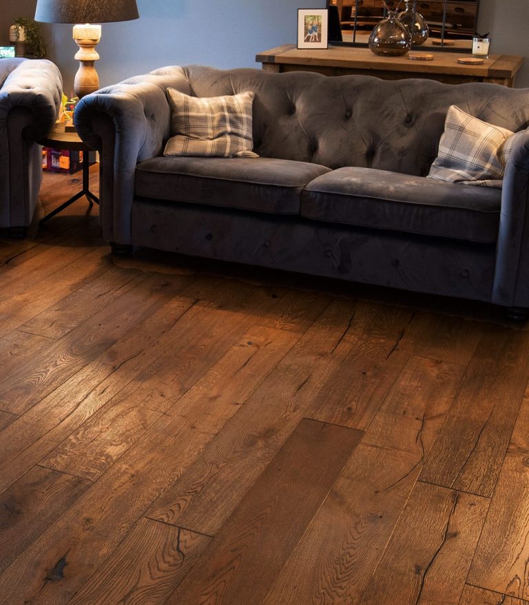 Spirited Mahogany Distressed Oak Plank, Hard Wax Oiled - 190mm x 20mm ...