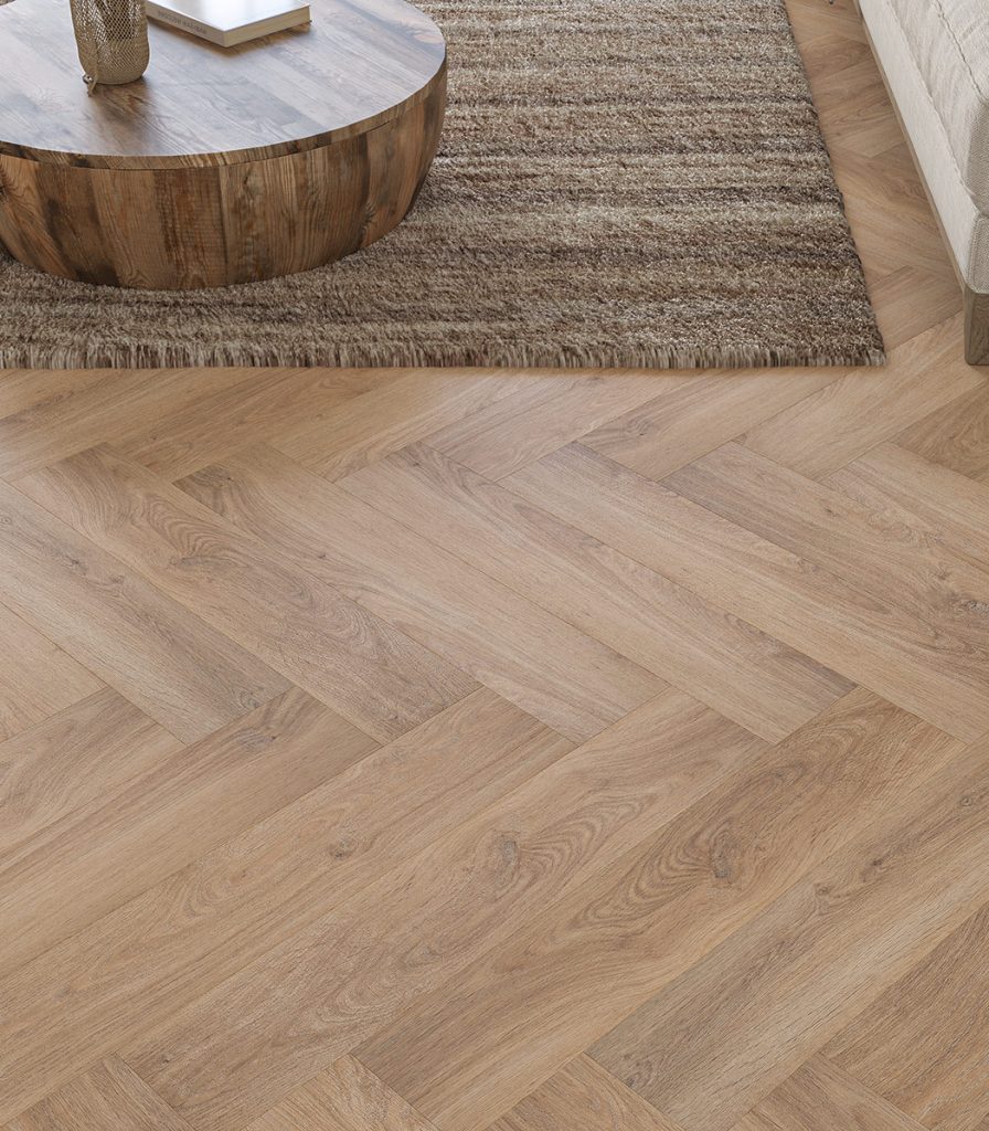Crown Harveston Oak Herringbone, 3mm - Glue Down LVT Flooring