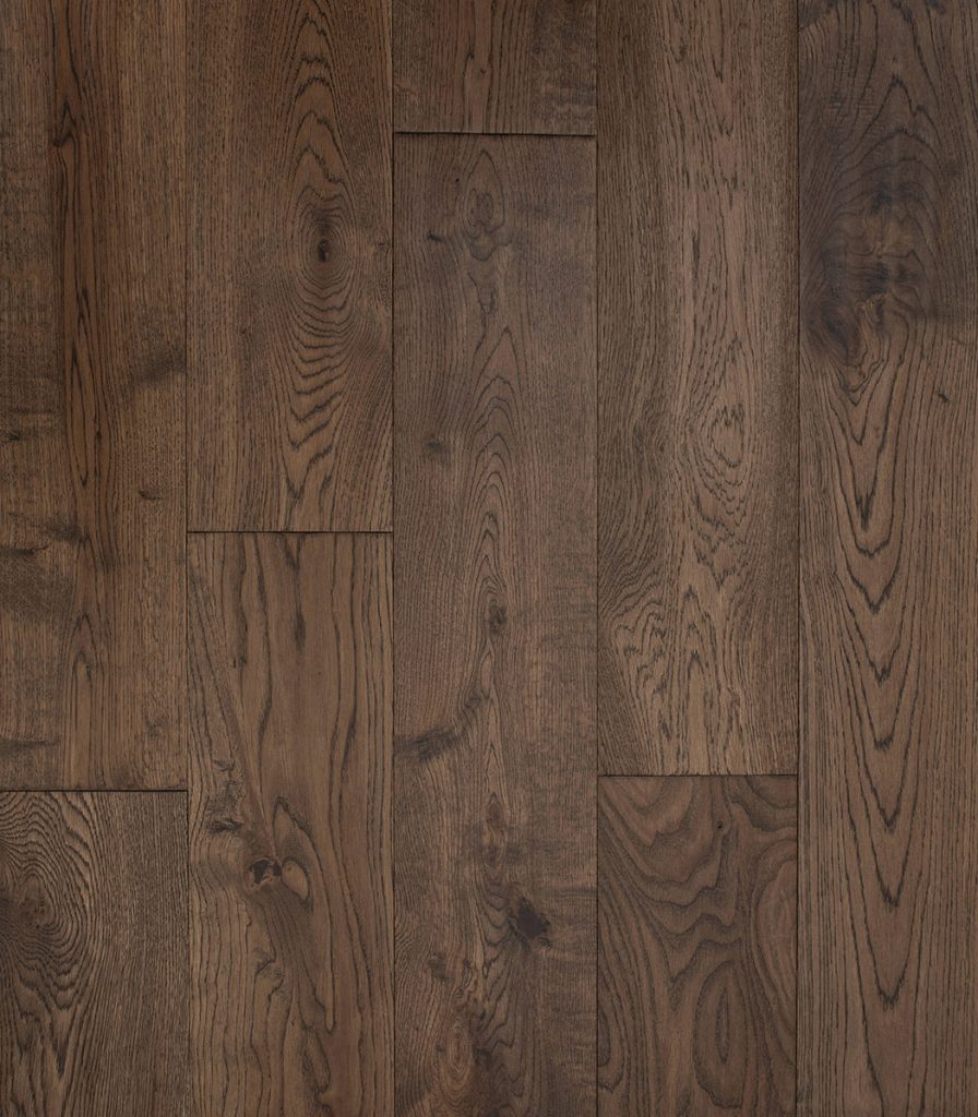 Aged Mocha Hand Scraped Oak Plank, Brushed & UV Lacquered - 150mm x ...